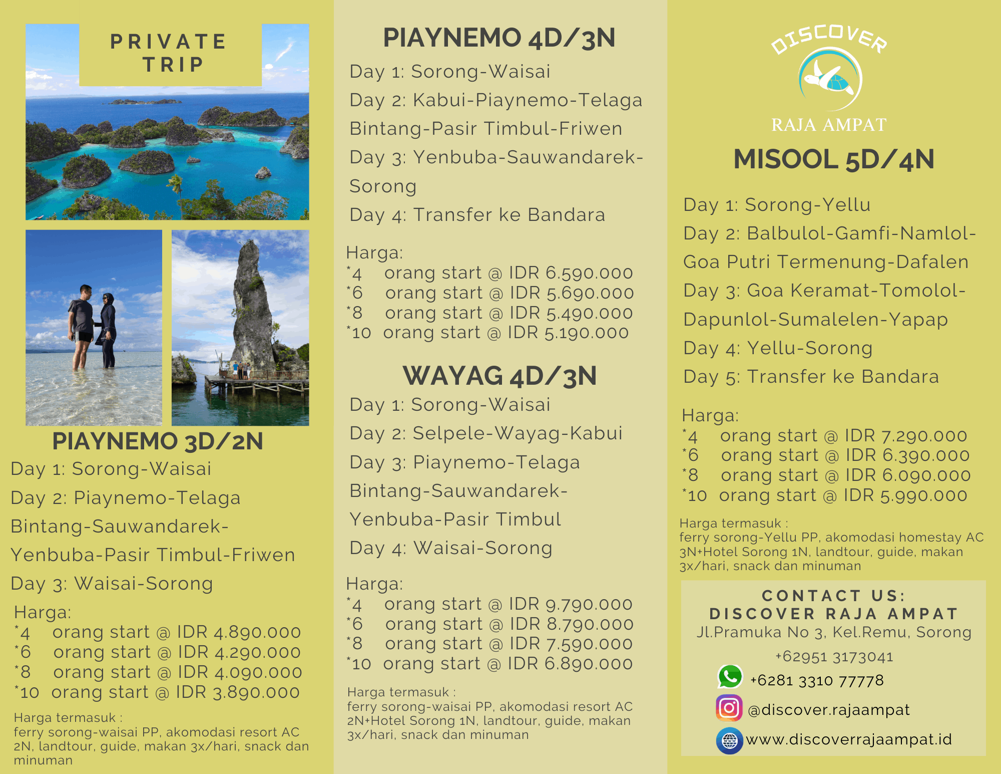 Paket Tour | Discover Raja Ampat